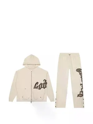 GODSPEED Logo Drawstring Hooded Sweatshirt - Neutrals
