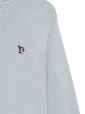 Paul Smith Zebra Logo Cotton Half-zip Sweater