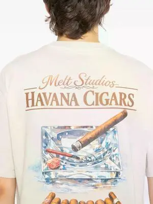 MELT Cigar-print T-shirt - Neutrals