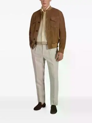 Incotex Patterned Linen Trousers