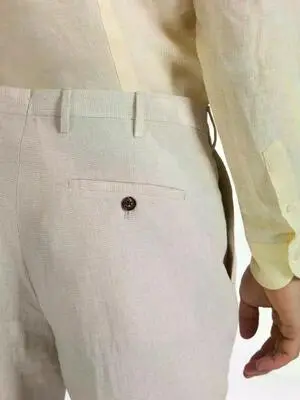 Incotex Patterned Linen Trousers