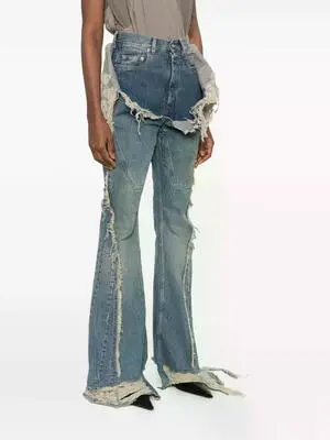 Rick Owens Distressed Flared Jeans