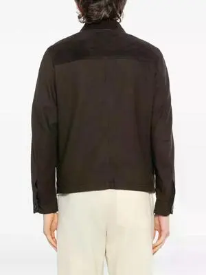 Brioni Collared Leather Jacket