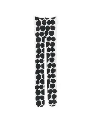 Issey Miyake 2000s Geometric Pattern Leggings - White