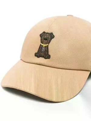 Fendi Dog Embroidery Baseball Cap