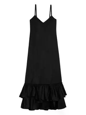 JIL SANDER Bottom-ruffles Dress - Black