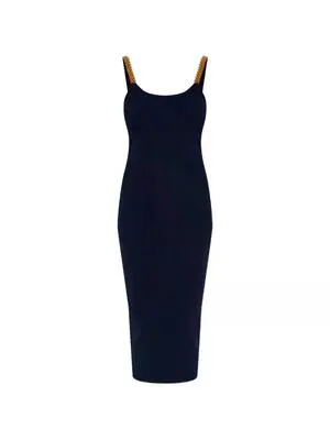 Michael Kors Chain-strap Ribbed Midi Dress