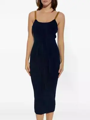 Michael Kors Chain-strap Ribbed Midi Dress