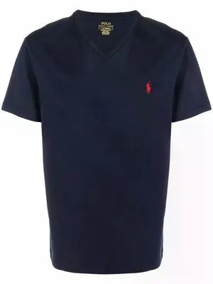 Polo Ralph Lauren V-neck Embroidered Logo T-shirt