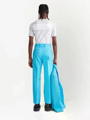 Off-White Tailored Straight-leg Trousers - Blue