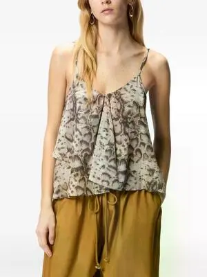 Pinko Strappy Top With Snake Print