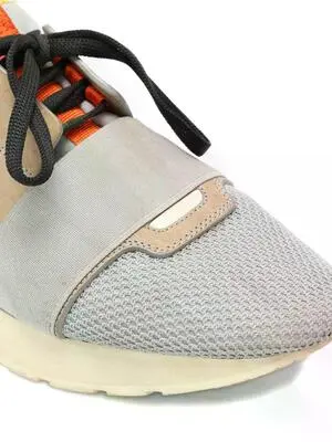 Balenciaga Race Runner Leather Trainers - Grey