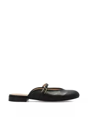 Furla Etoile Leather Mules With Strap Detail