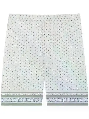 Givenchy Cotton Tailored Shorts With All-over Floral Print