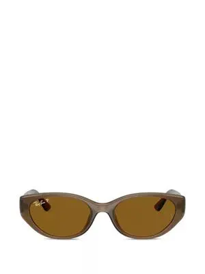 Ray-ban Oval Frame Sunglasses - Neutrals