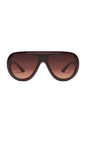 Quay Set List Aviator Sunglasses - Brown