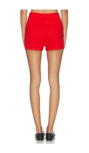Soft Goat Pointelle Shorts - Red