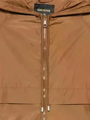 SEMICOUTURE Zip-up Hooded Jacket With Front Flap
