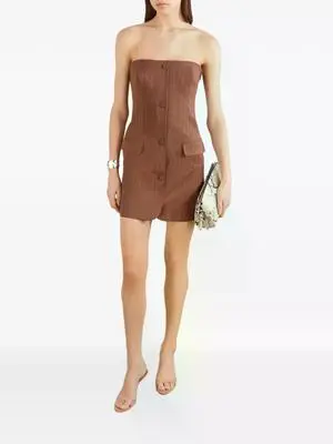 JEAN PAUL GAULTIER Striped Mini Dress - Brown