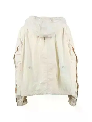 PARAJUMPERS Cream Hooded Jacket With Logo Patch
