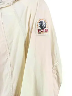 PARAJUMPERS Cream Hooded Jacket With Logo Patch