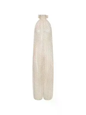 ROTATE BY BIRGER CHRISTENSEN Cream Polka Dot Balloon Jumpsuit - Neutrals
