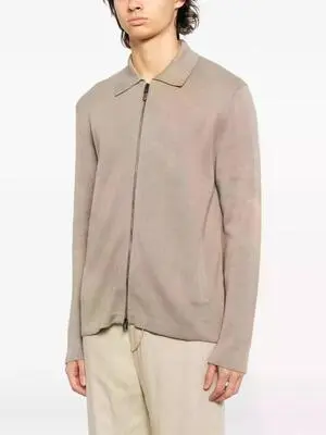 Canali Collared Zip-up Jacket