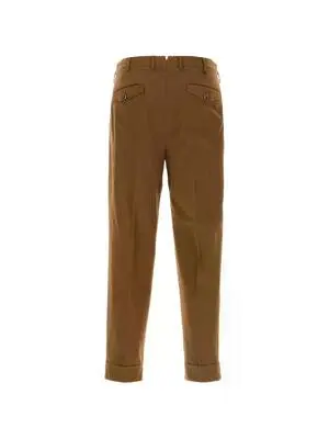 PT TORINO Caramel Cotton Trousers