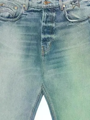 Rhude Washed Effect Straight Leg Jeans