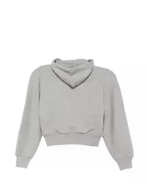 Vetements Jersey Zip Hoodie With Drawstring Hood And Embroidered Logo