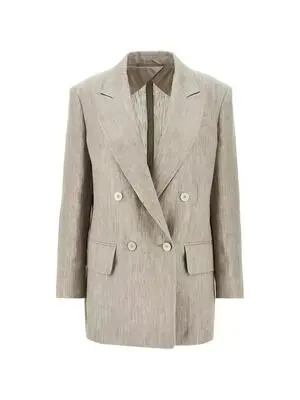 Max Mara Olimpia Double-Breasted Blazer Neutrals