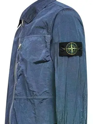 Stone Island 1200038 Nylon Metal In Econyl® Regular-fit Overshirt With Zip Pocket