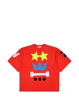WALTER VAN BEIRENDONCK Waakzaam' Graphic T-shirt - Red