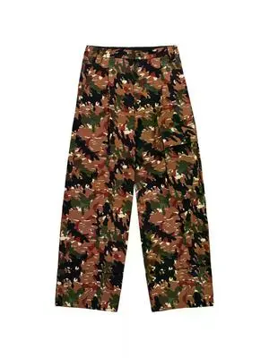 WALTER VAN BEIRENDONCK Camouflage Pocket Trousers - Brown