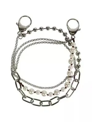 Marni Pearls Charm Wallet Chain - Silver
