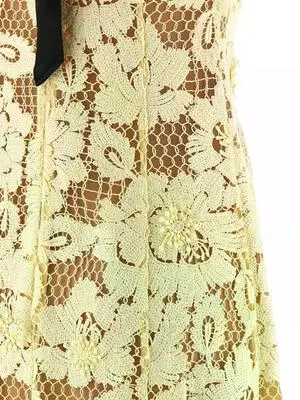 SELF-PORTRAIT Crochet Lace Floral Midi Dress