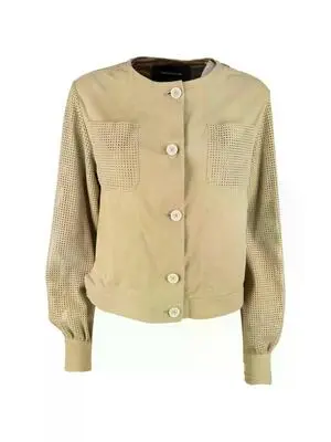 Fabiana Filippi Khaki Perforated Jacket - Neutrals