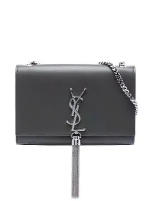Saint Laurent Small Grain De Poudre Monogram Kate Tassel Crossbody Bag - Black