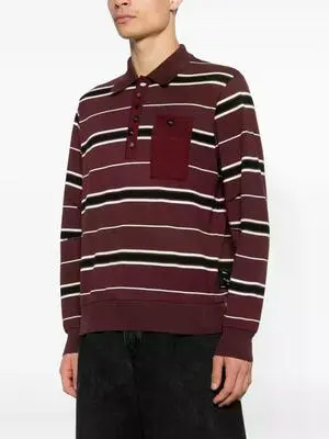 Undercover Striped Chest-pocket Polo Shirt