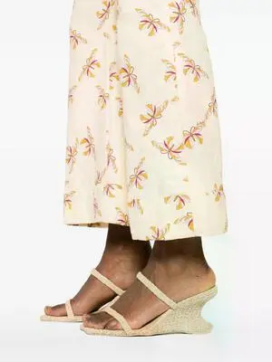 La DoubleJ Hendrix Trousers In Beige Floral Print