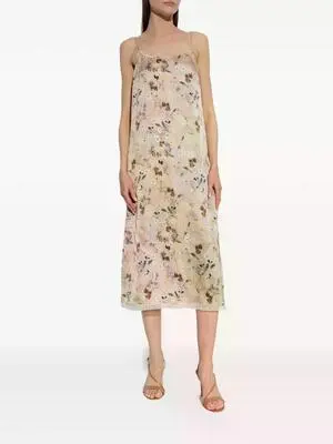 Munthe Barika Midi Dress With Lace Trim