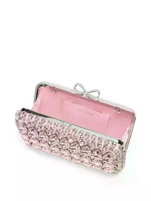 SELF-PORTRAIT Embellished Clutch Bag With Bow Detail