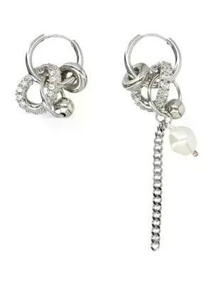 JUSTINE CLENQUET Mismatched Chain Detail Earrings