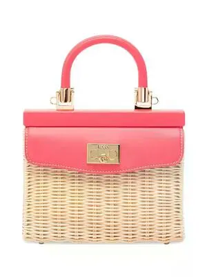 Rodo Small Wicker Shoulder Bag - Neutrals