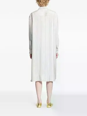 THE ROW Chihiro Striped Shirt Midi Dress