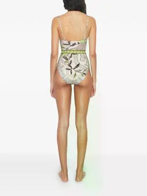 Tory Burch Printed Balconette One-piece Swimsuit
