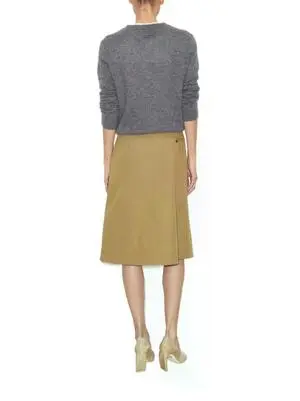 Tory Burch Cotton Poplin Camp Skirt With Removable Belt