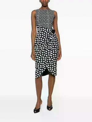 Chiara Boni La Petite Robe Polka Dot Midi Dress