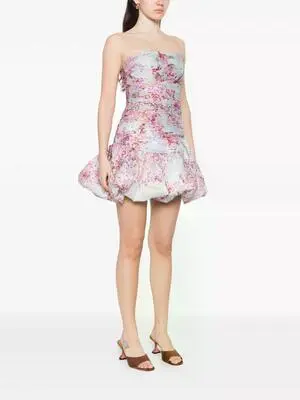 Aje Ambrose Ruffled Floral Mini Dress - Blue