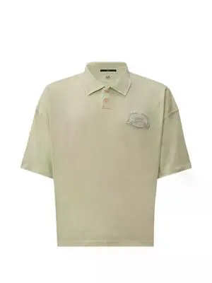 C.P. COMPANY Logo-embroidered Polo Shirt - Green